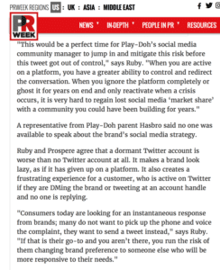 Westchester PR Firm Ruby Media Group in PRWeek on Dormant Twitter Accounts | Ruby Media Group
